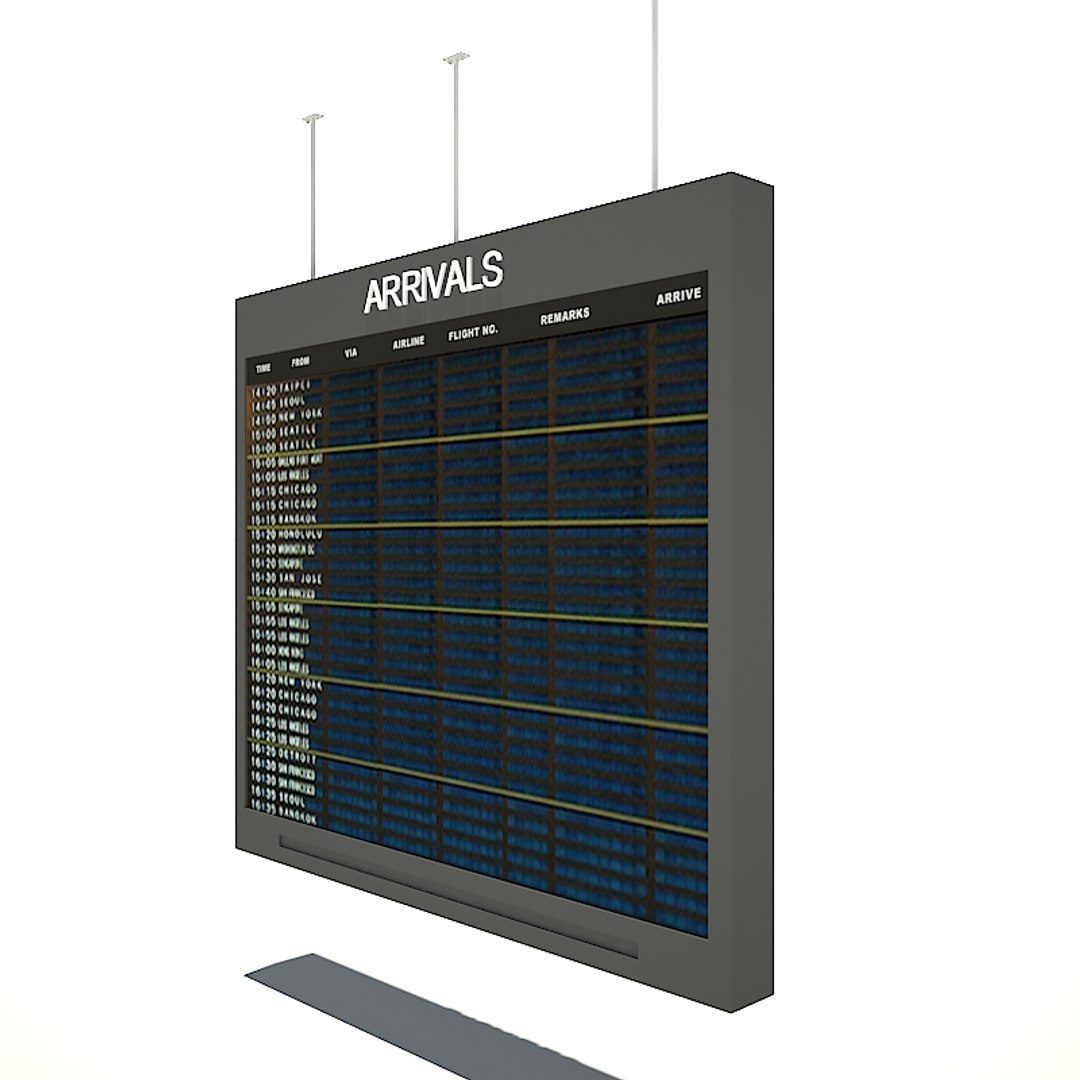3d Arrival Indicator Board Airport