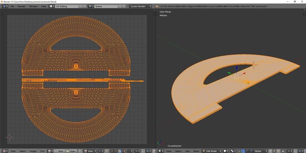 Protractor ready 3D model - TurboSquid 1542598