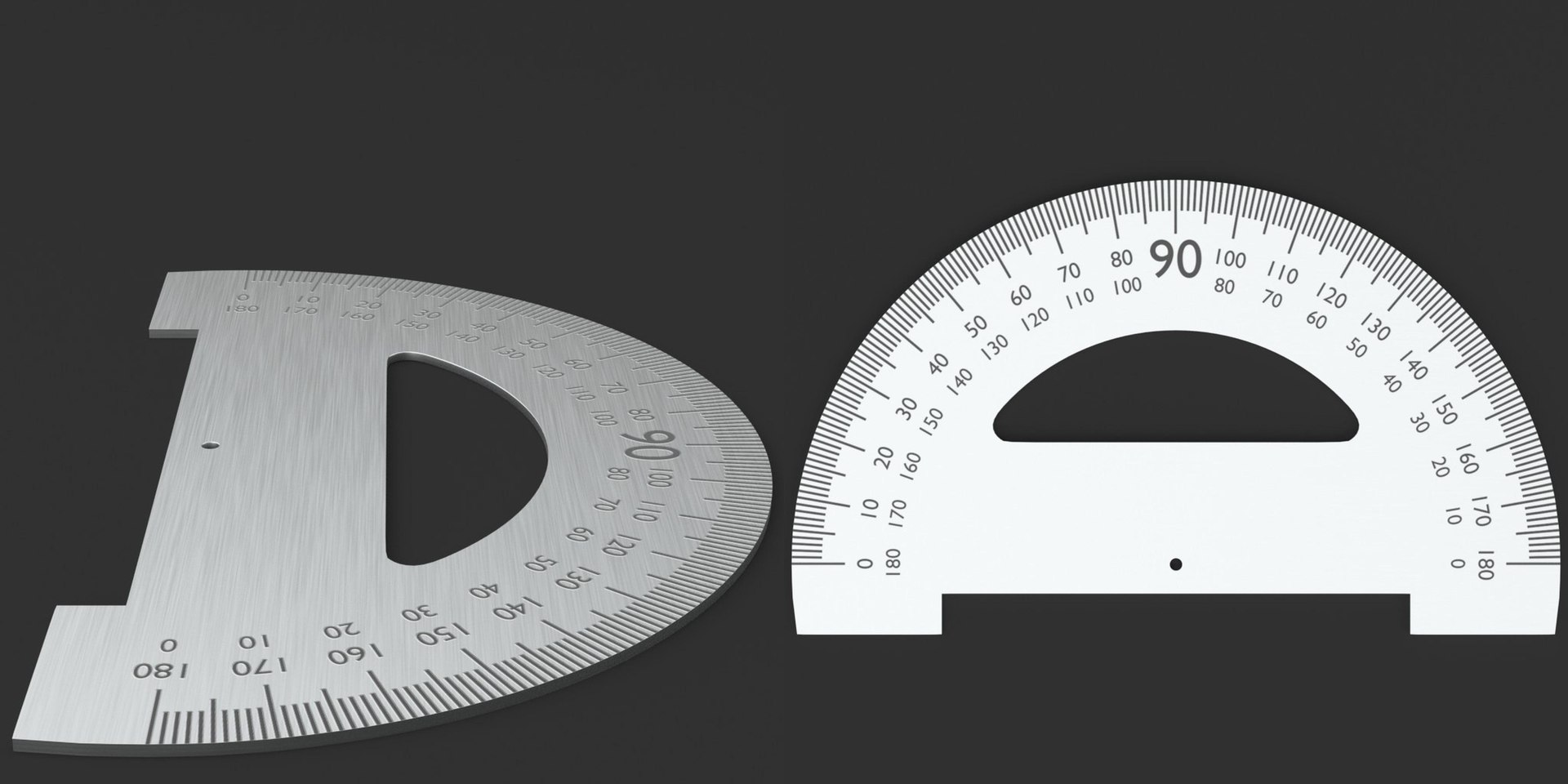 Protractor Ready 3D Model - TurboSquid 1542598