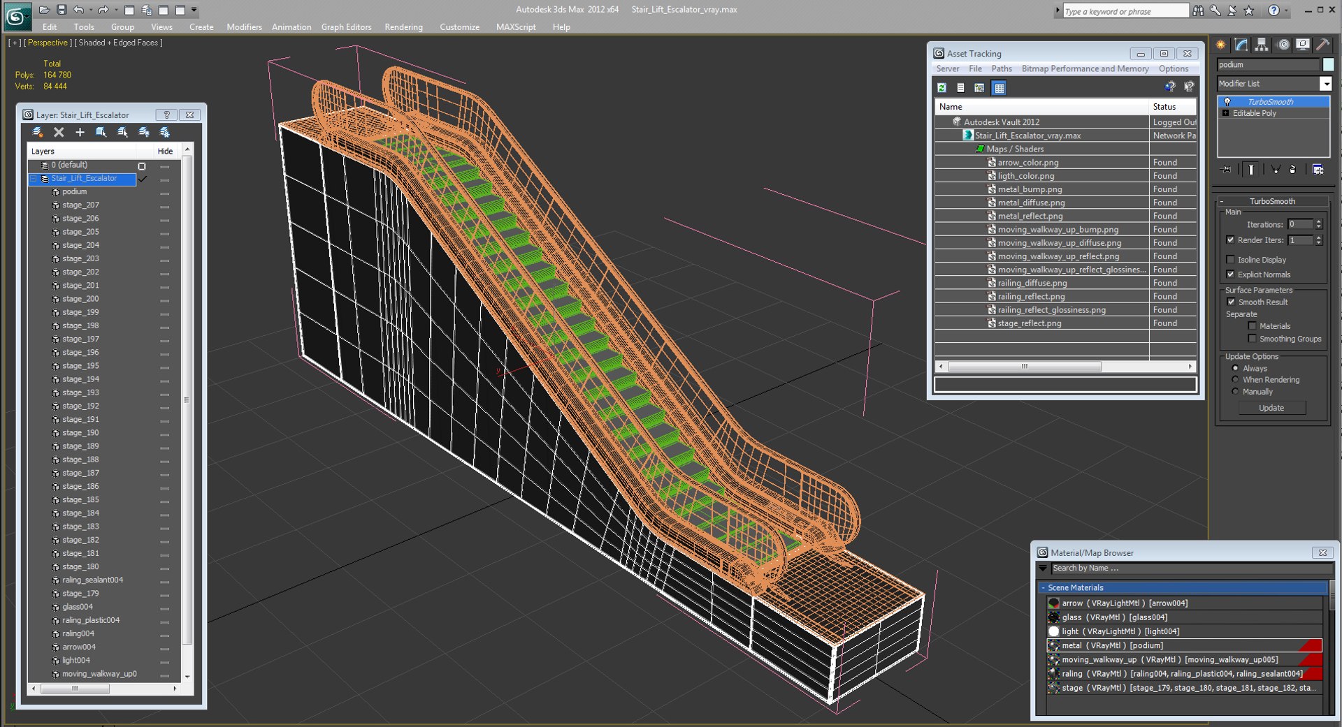 3D Stair Lift Escalator Model - TurboSquid 1271768