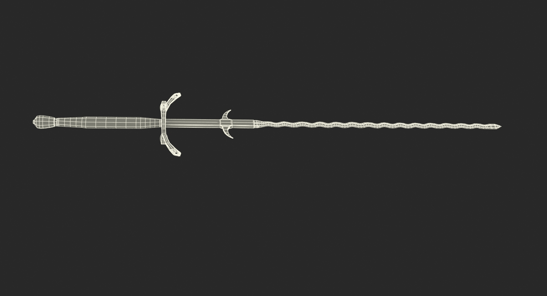 3d German Landsknecht Flamberge Sword Model