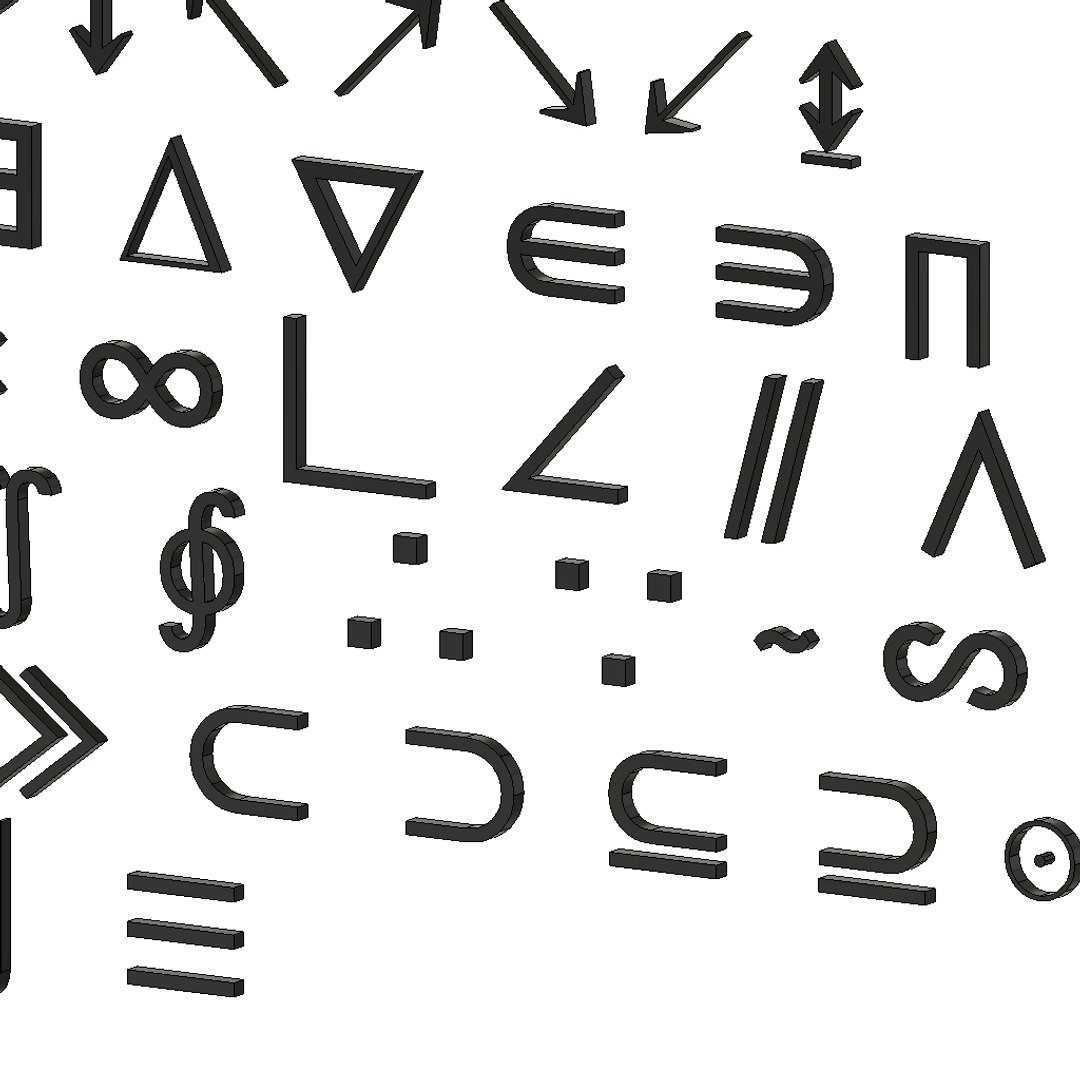 Symbols4 Ms Pgothic Font 3D Model - TurboSquid 1192733
