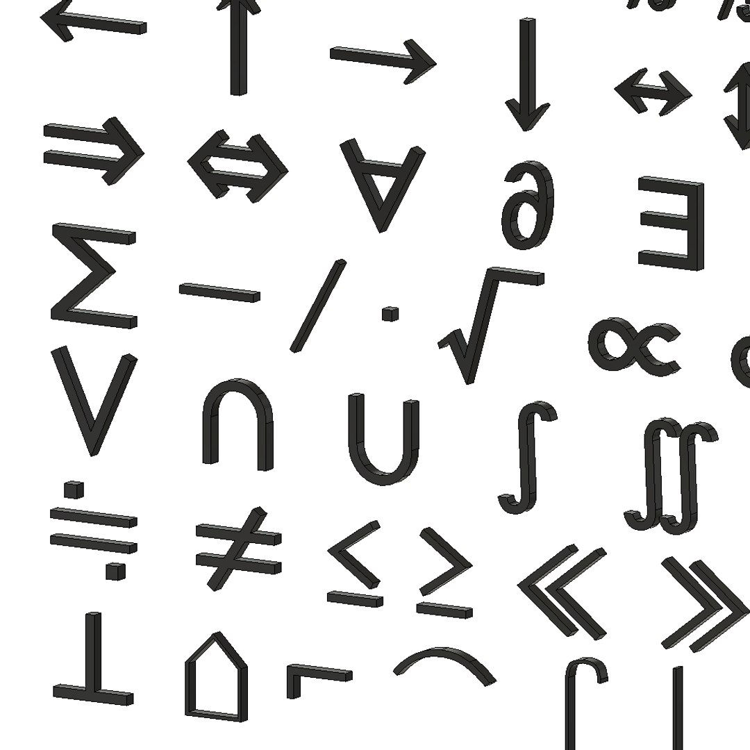Symbols4 Ms Pgothic Font 3D Model - TurboSquid 1192733