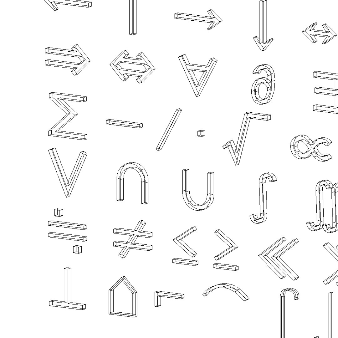 Symbols4 Ms Pgothic Font 3D Model - TurboSquid 1192733