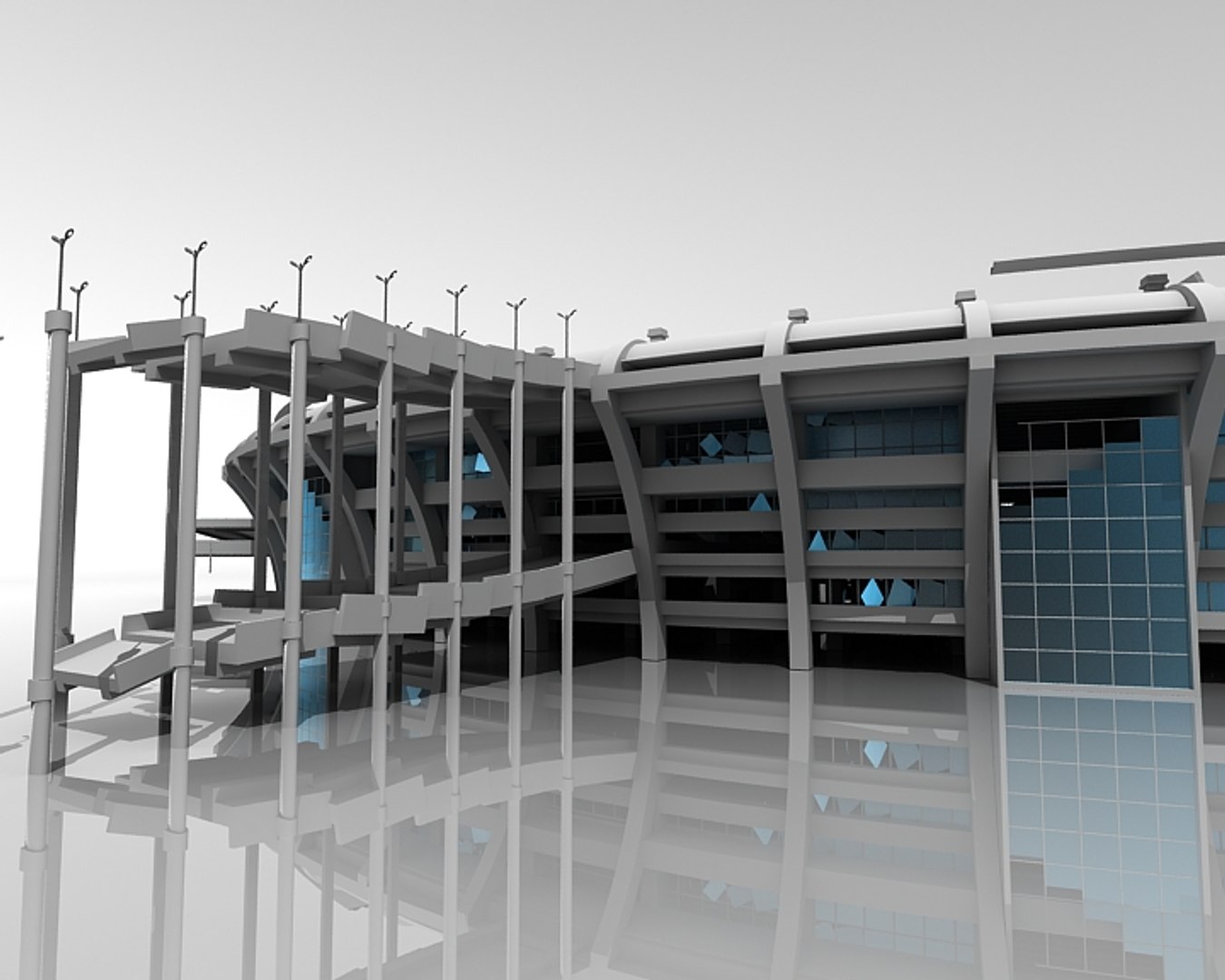 Animation Stadium 3d Model