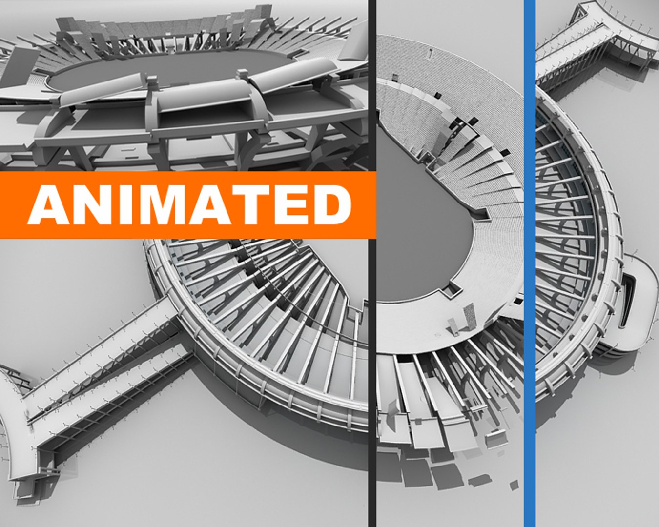 Animation Stadium 3d Model