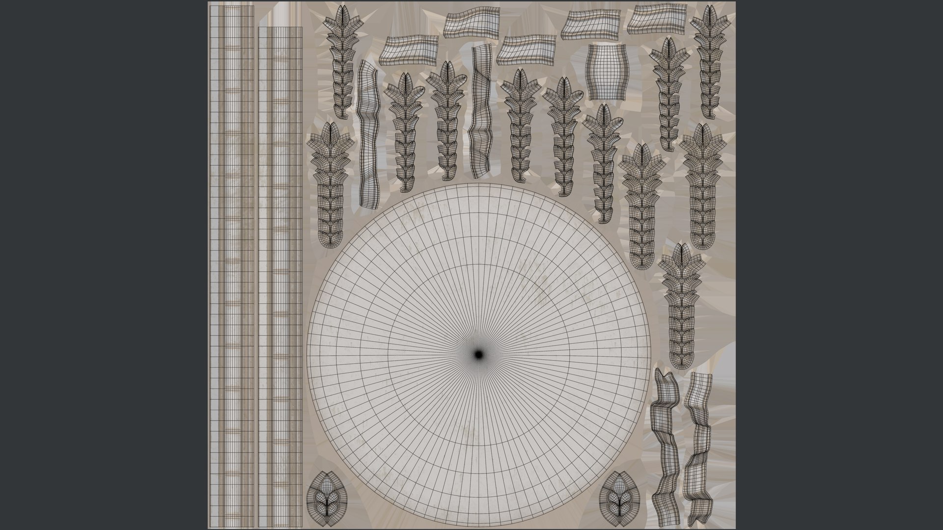 3D Round Moulding Plaster Frame Model - TurboSquid 2423230