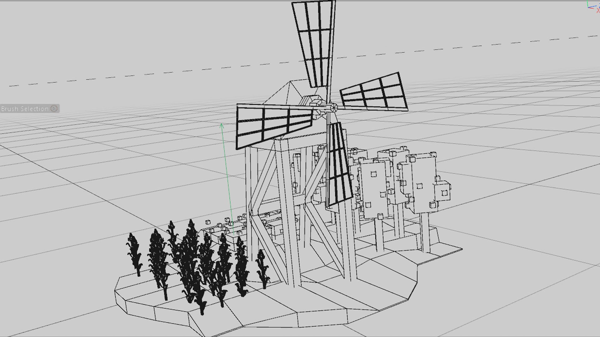 3D Model Windmill Rustic Farm Lowpoly - TurboSquid 2164001