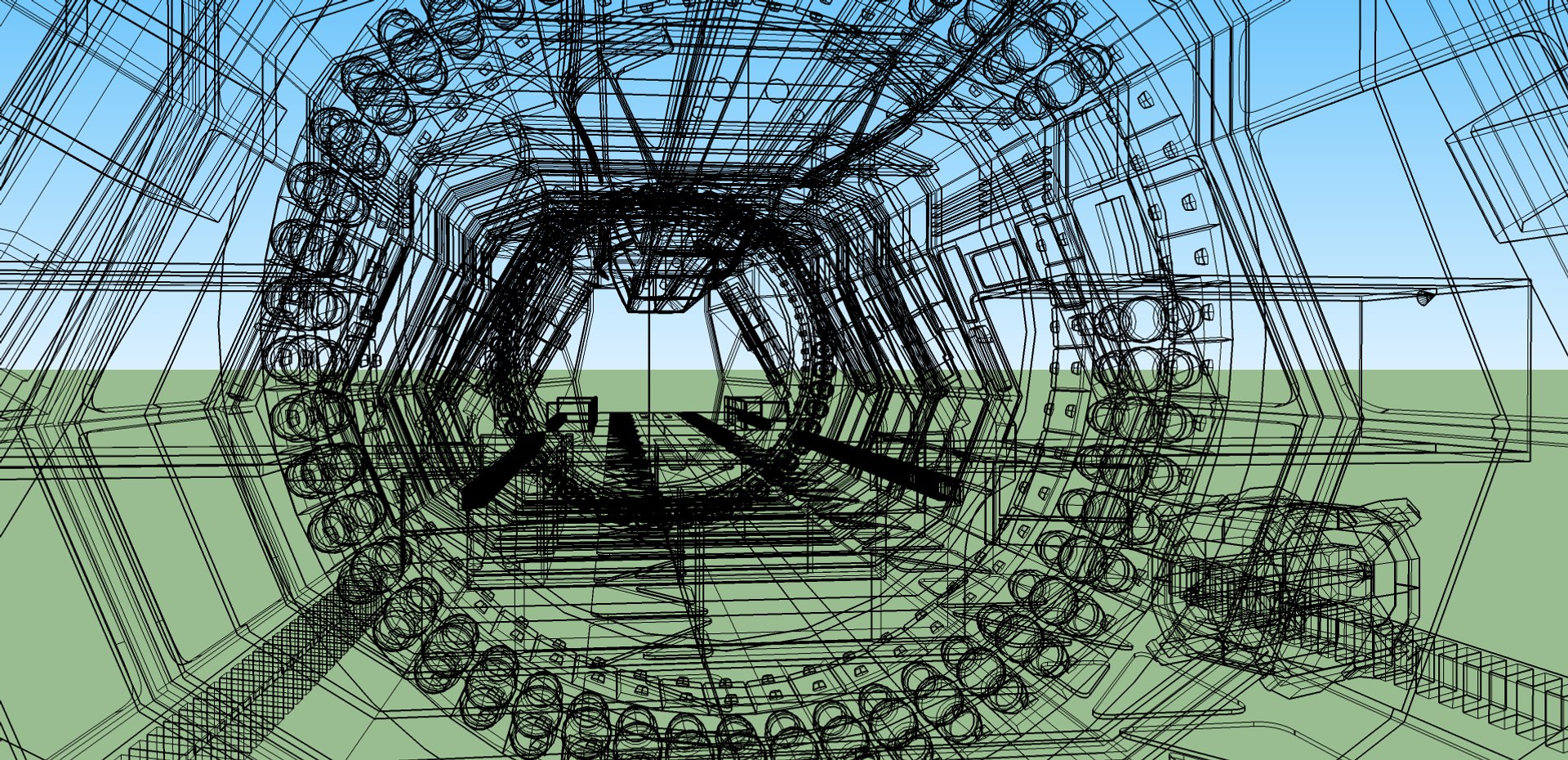 3d Model Hallway Ship Station