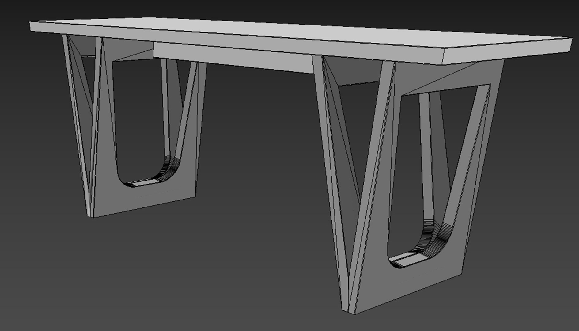 3D rectangle coffee table metal - TurboSquid 1495529