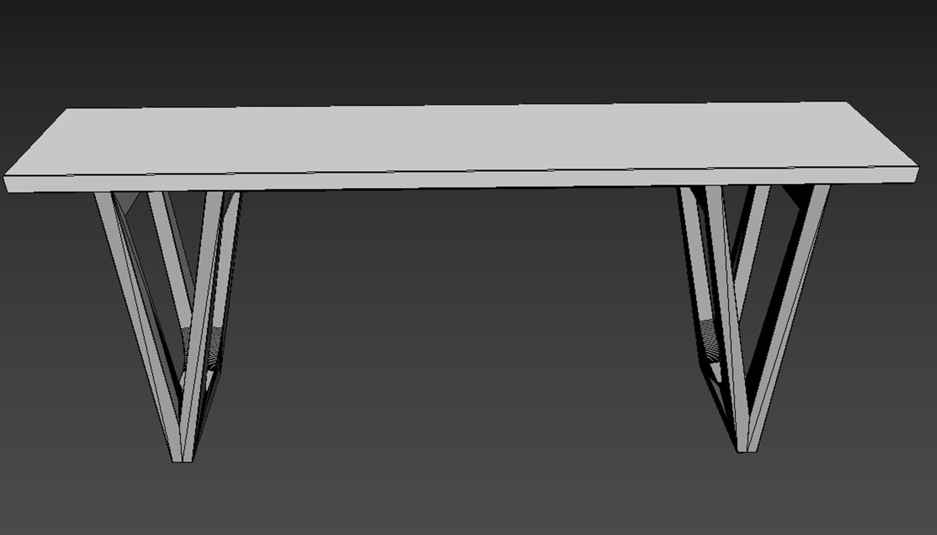 3D rectangle coffee table metal - TurboSquid 1495529