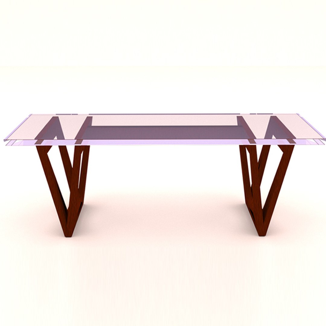3D rectangle coffee table metal - TurboSquid 1495529