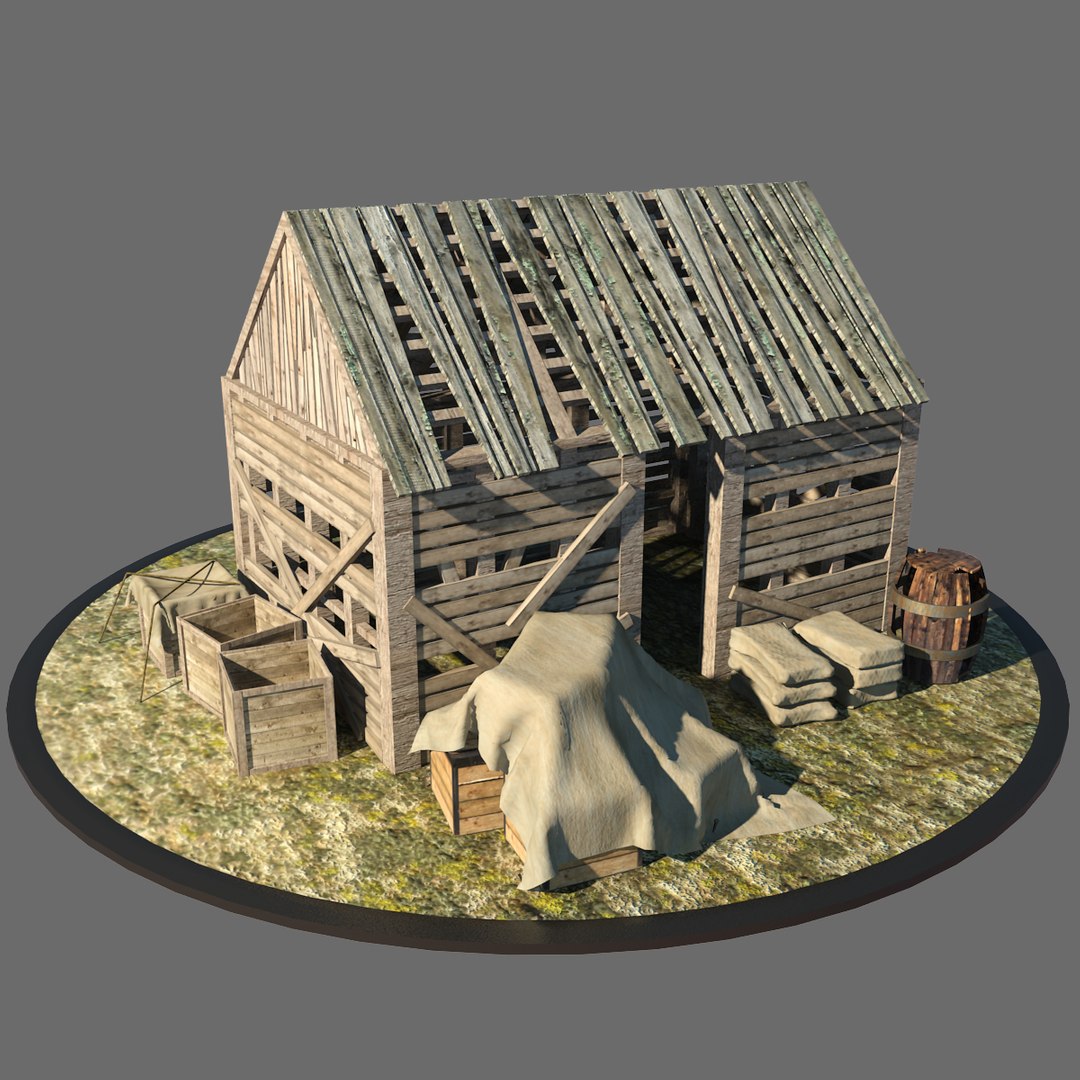 3d Medieval Shed