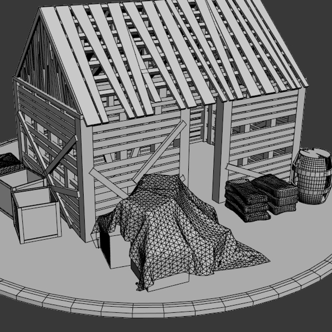 3d Medieval Shed