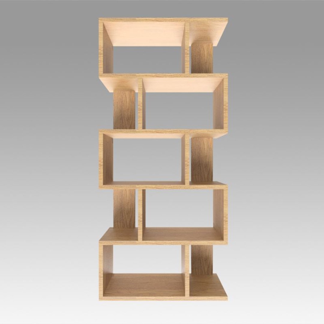 3D book shelf model - TurboSquid 1365403