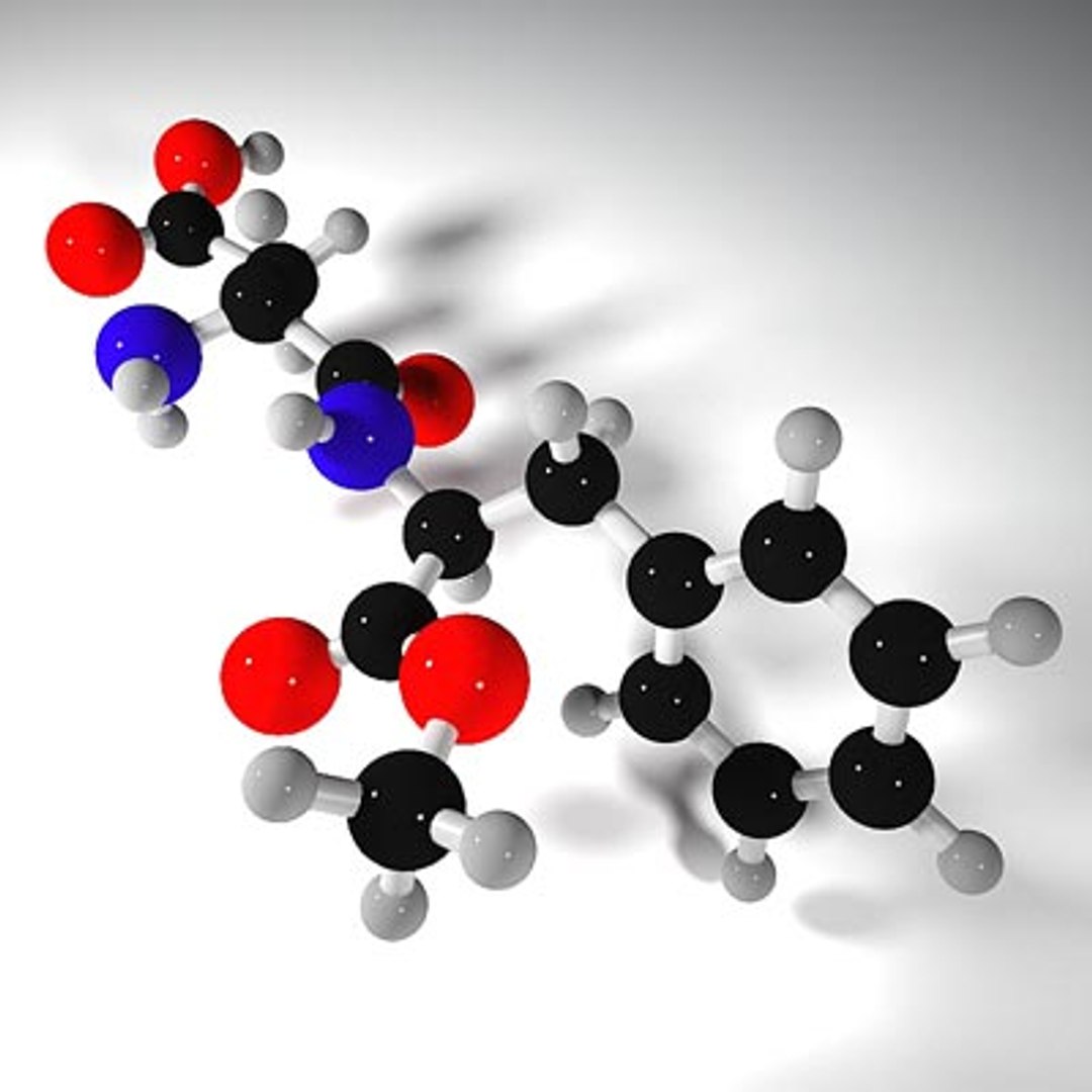 3d Model Aspartame Molecule Structure