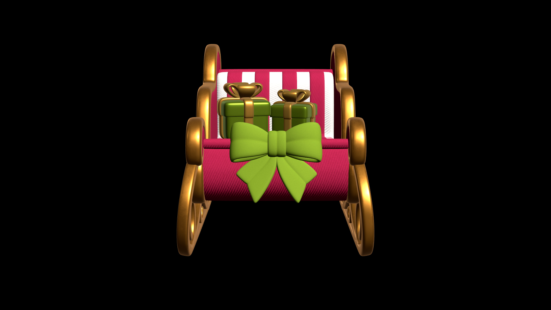 Free Christmas Sleigh 3D Model - TurboSquid 2497551