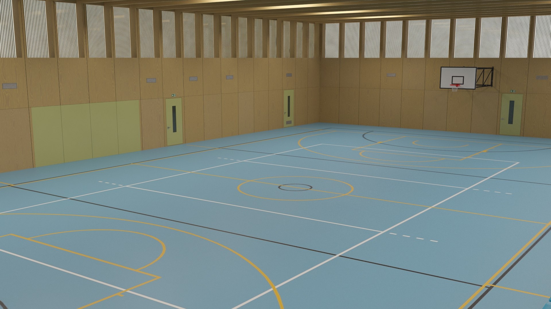 3D Model Sport Hall - TurboSquid 2303426