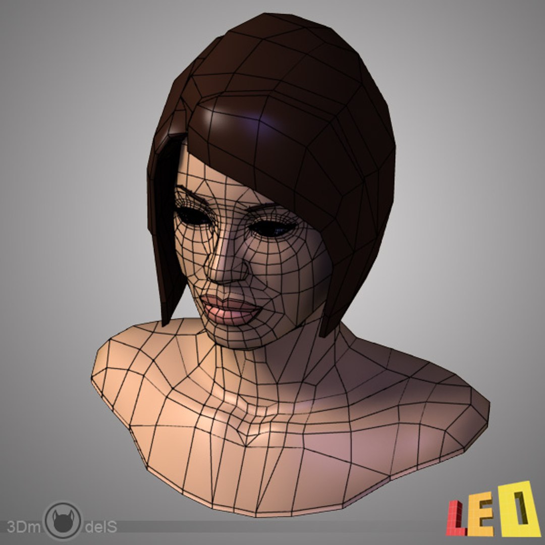 ear anatomy female head 3d max