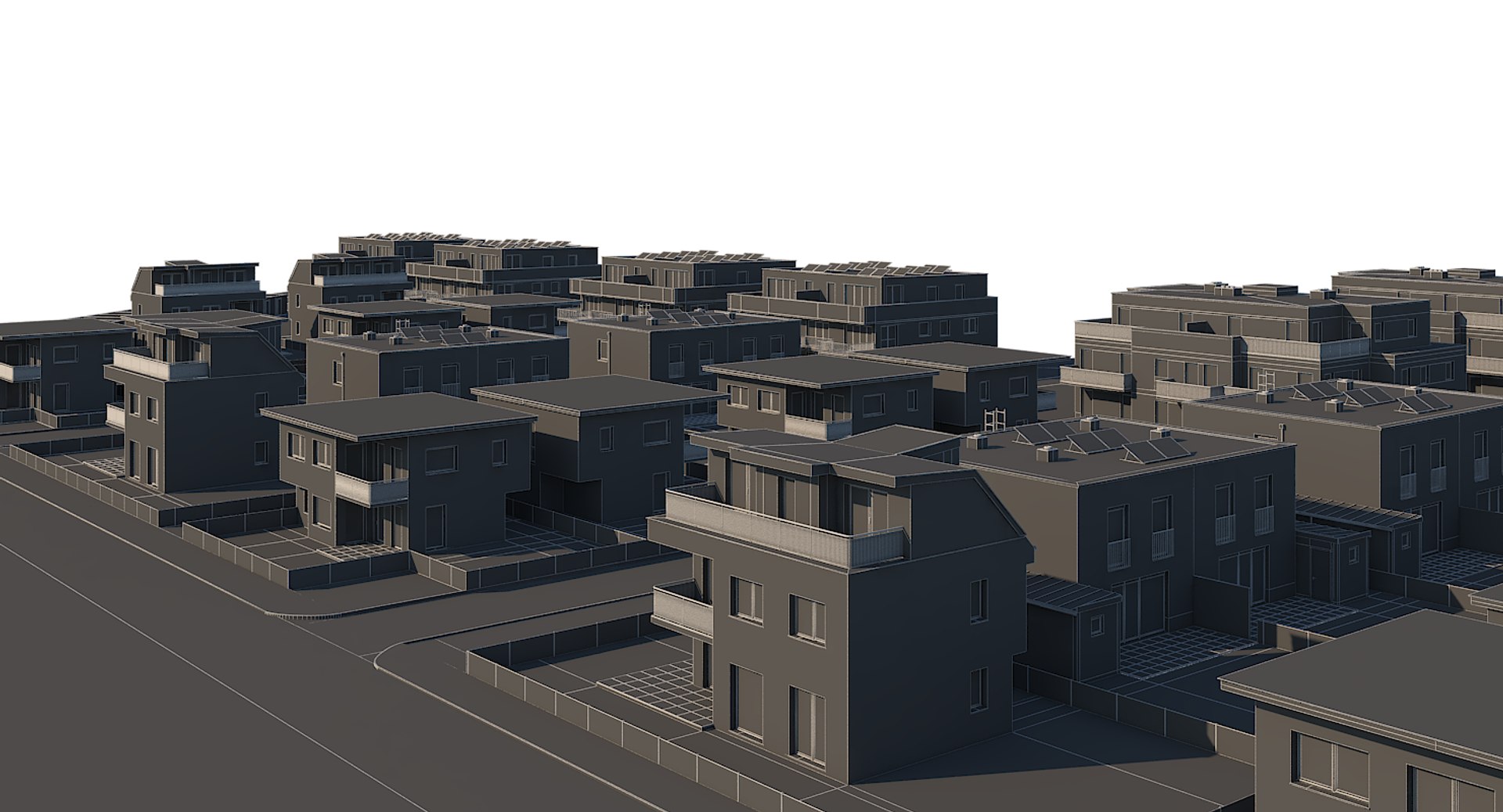 Residental Area Model - TurboSquid 1330593