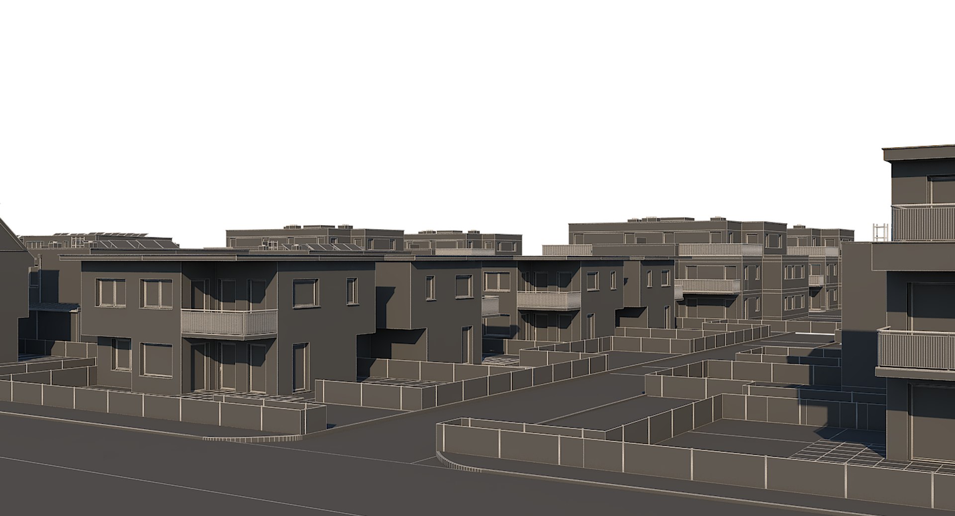 Residental Area Model - TurboSquid 1330593