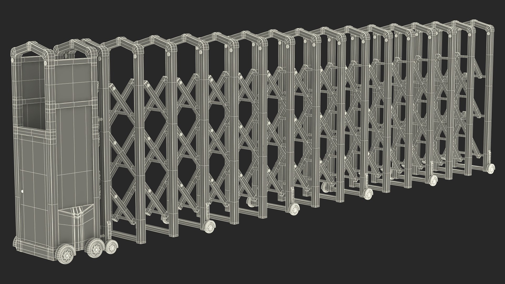 Trackless Automatic Expandable Gate 3D Model - TurboSquid 2206613