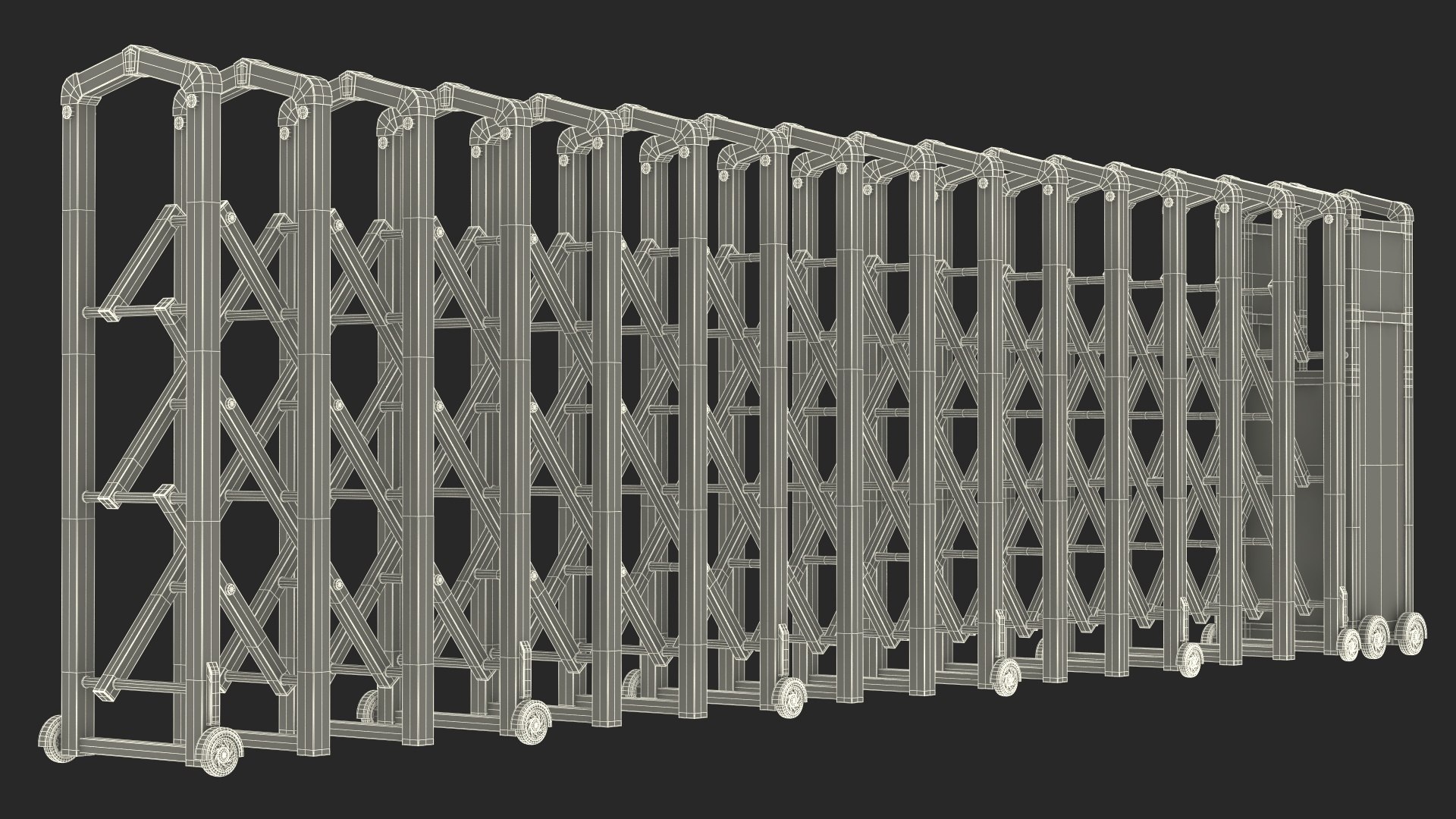 Trackless Automatic Expandable Gate 3D Model - TurboSquid 2206613