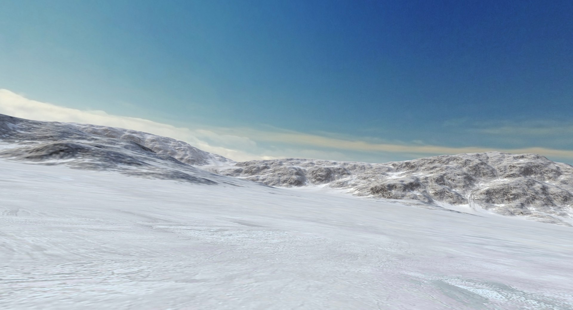 3D Snow Mountain Range Landscape Model - TurboSquid 1327279