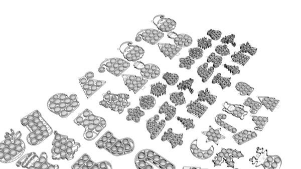 3D Mini Christmas Pop It Fidget Toys Set - TurboSquid 1819899