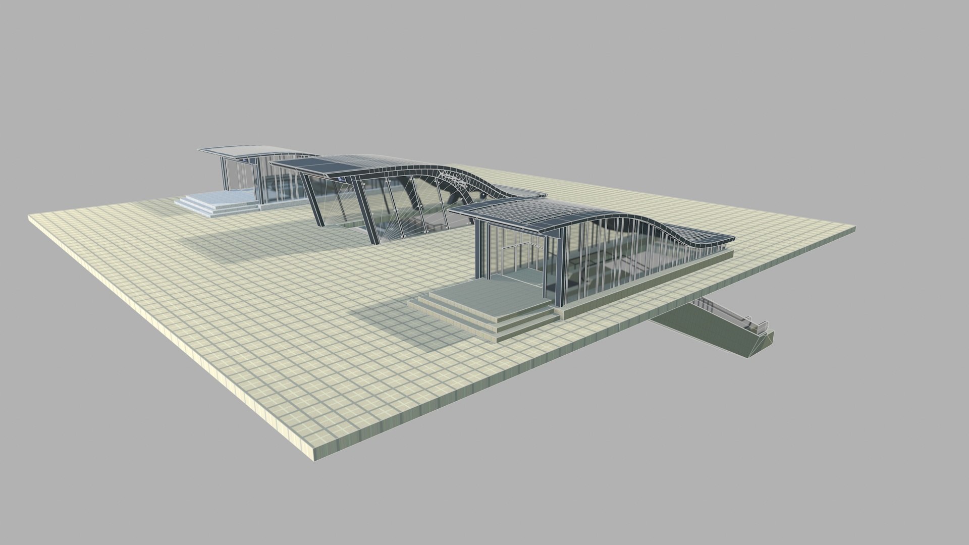 3D Section Of Subway Station Model - TurboSquid 2368709