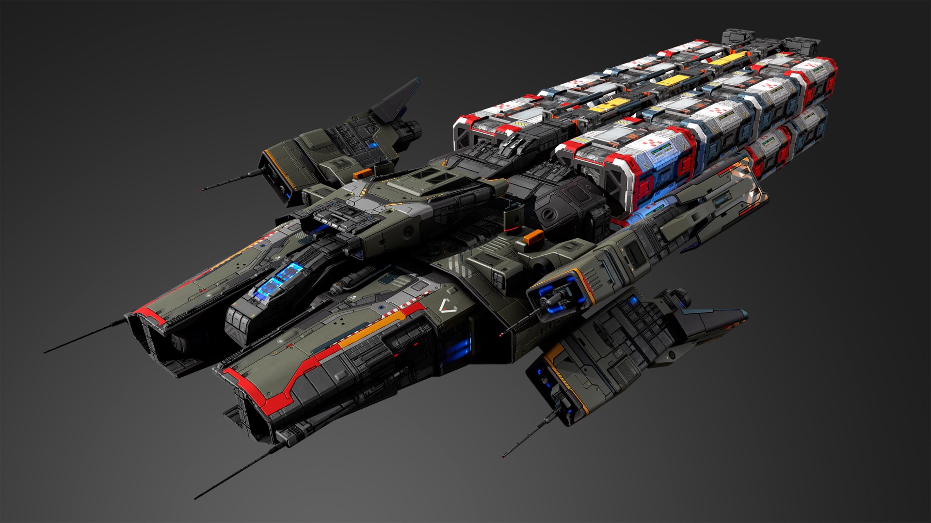 3D OMEGA Freighter Spacecraft - TurboSquid 1999818