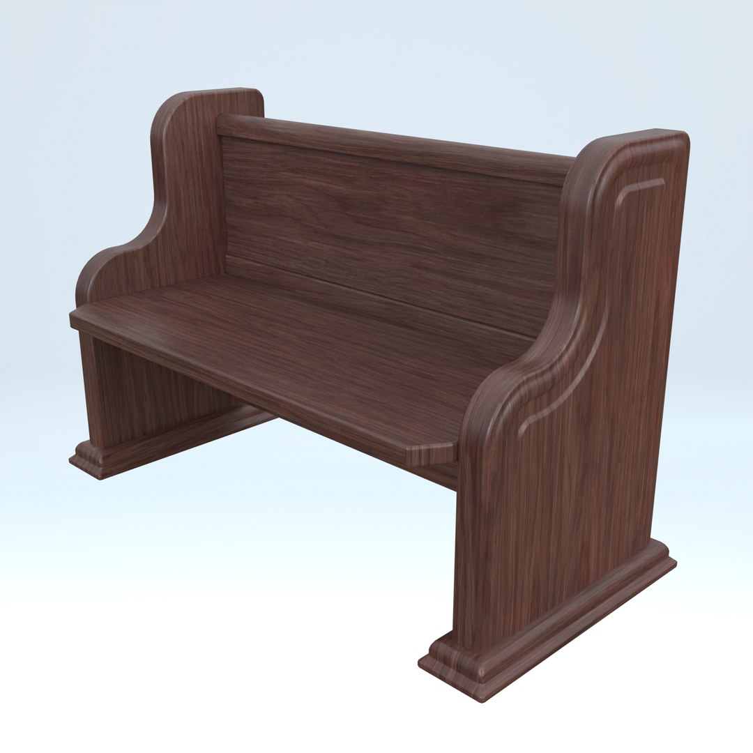 Church Pew 3D Model - TurboSquid 2419816