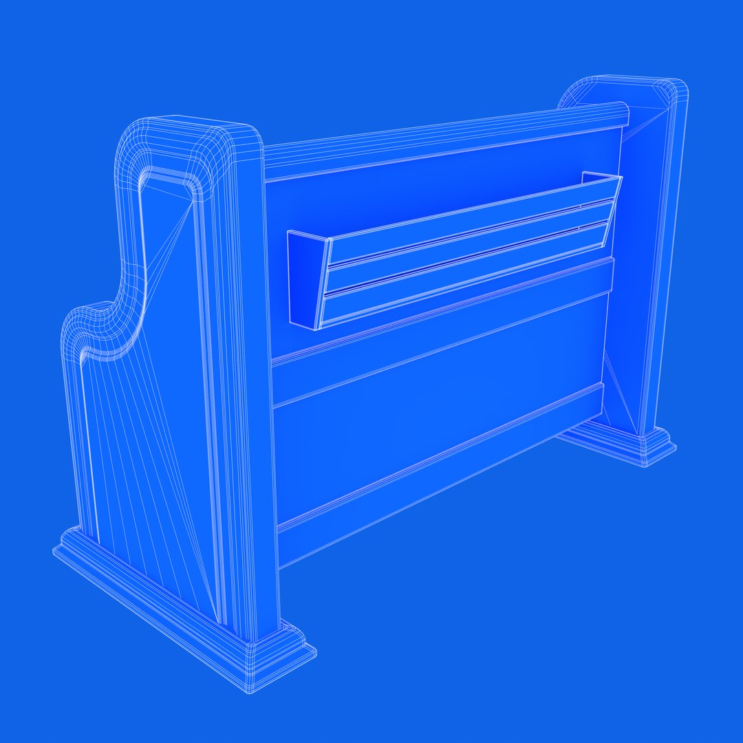 Church Pew 3D Model - TurboSquid 2419816