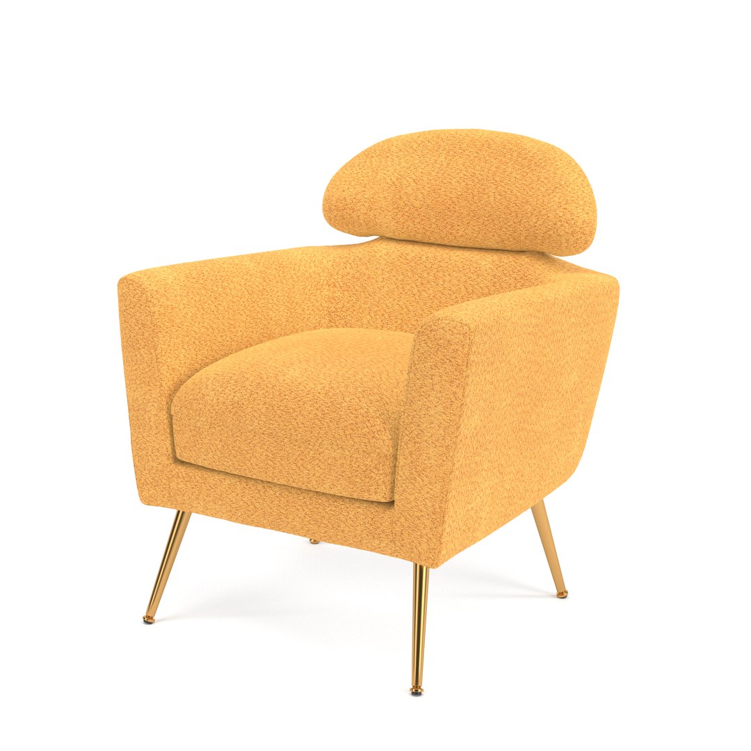 3D Model Tillie Upholstered Armchair - TurboSquid 2111883