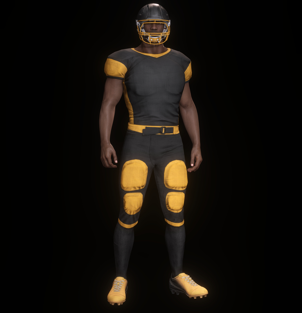 3D Football American Player PBR Model - TurboSquid 2104910