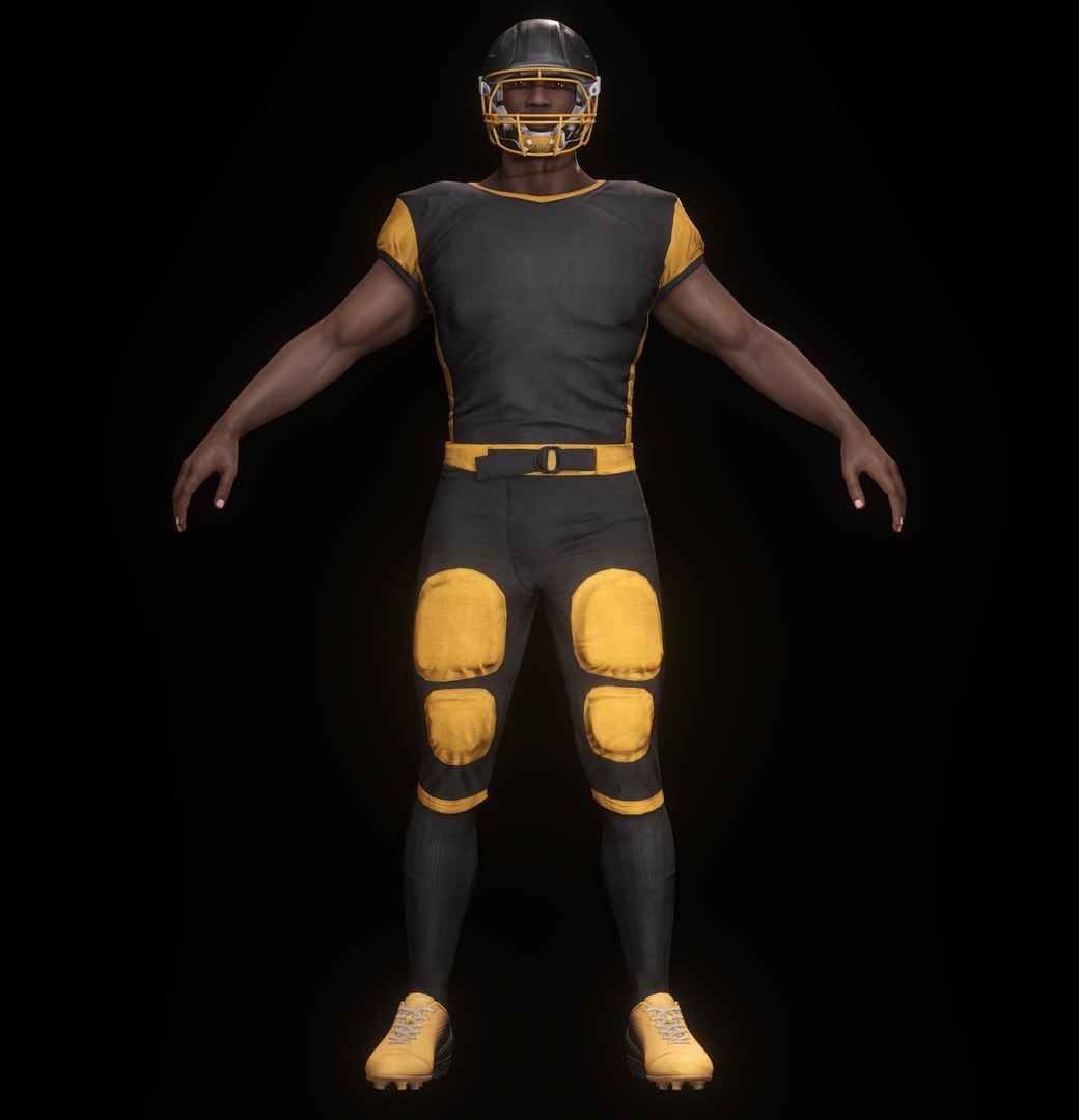 3D Football American Player PBR Model - TurboSquid 2104910