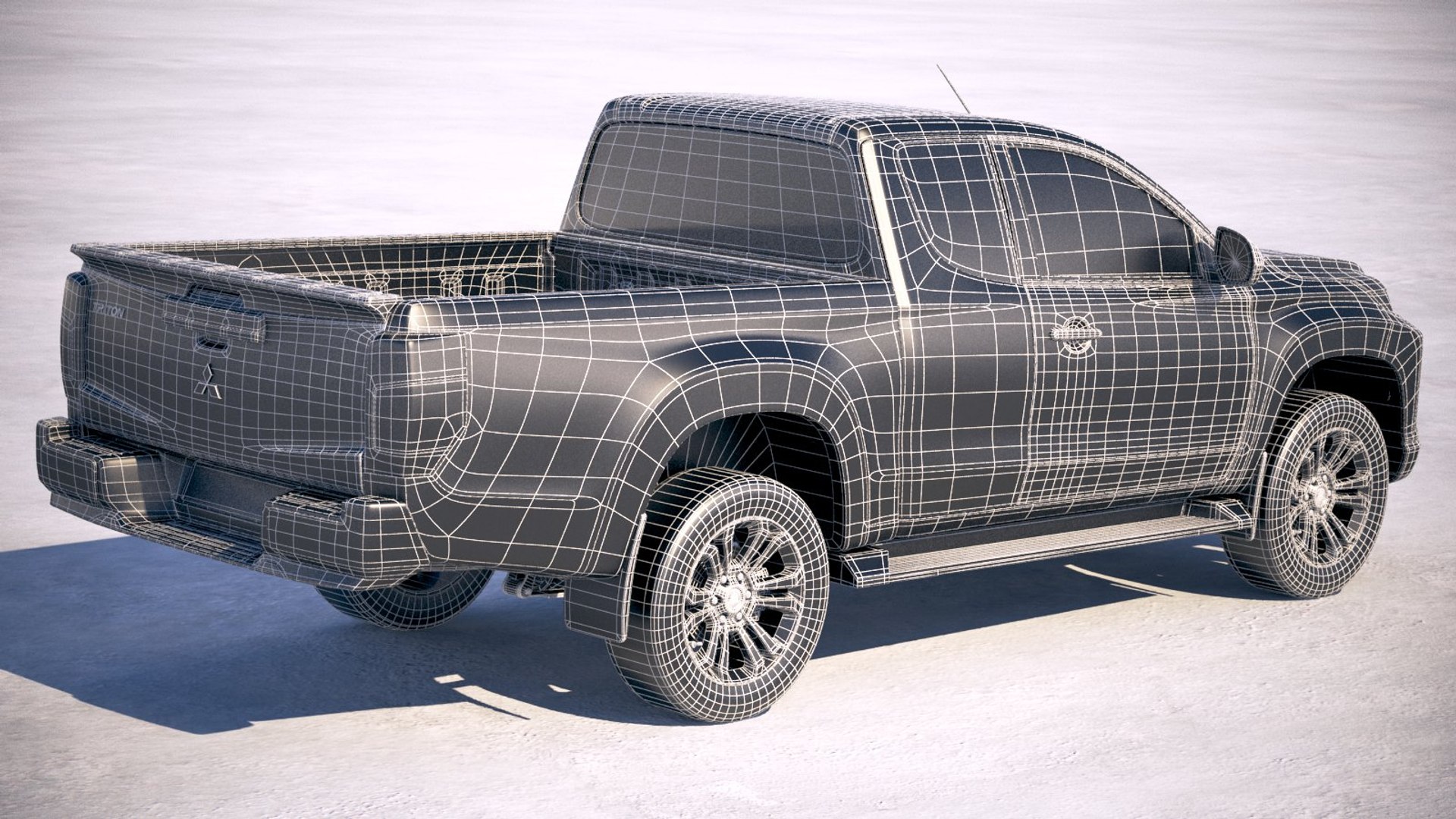 Mitsubishi l200 extended 3D model - TurboSquid 1378710