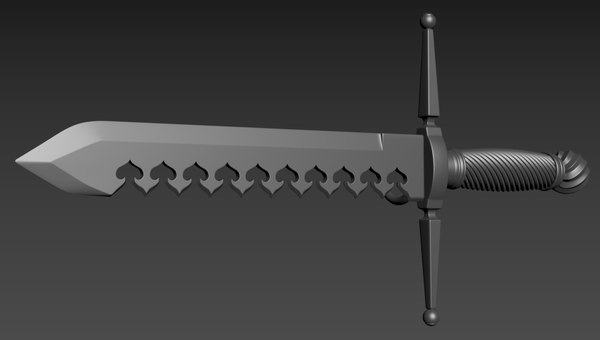 3D sword serrated model - TurboSquid 1633311