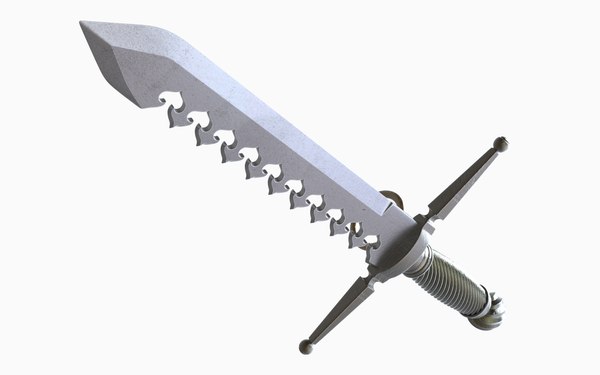 3D sword serrated model - TurboSquid 1633311