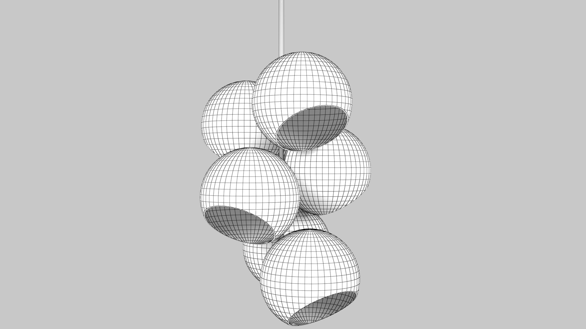 Modern Light Cluster Hanging Lamp Model - TurboSquid 2241260