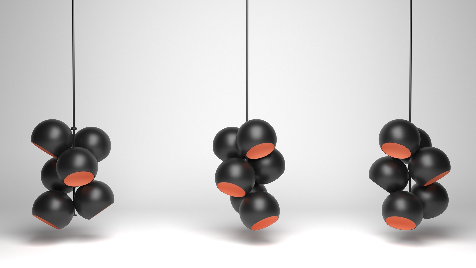 Modern Light Cluster Hanging Lamp Model - TurboSquid 2241260