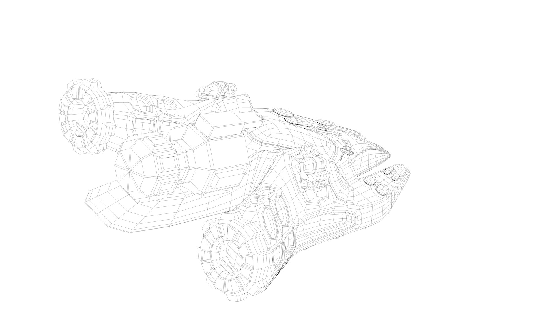 Futuristic Space Ship 2 Model - TurboSquid 1968078
