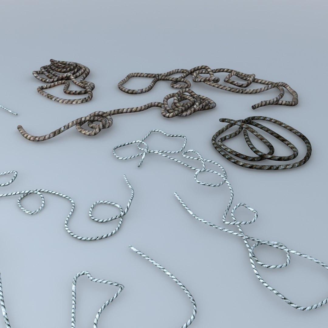 assorted ropes 3d model