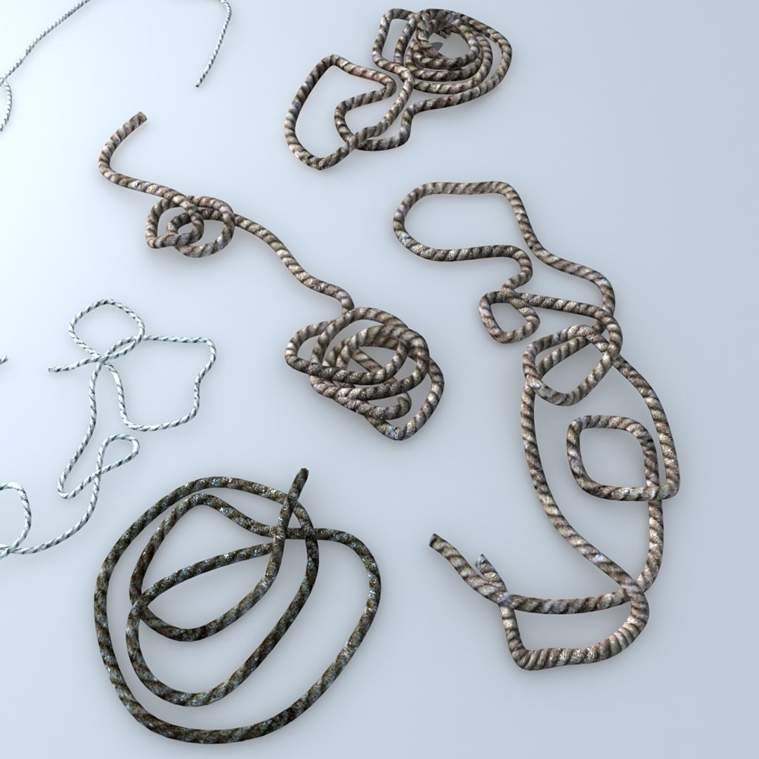 assorted ropes 3d model