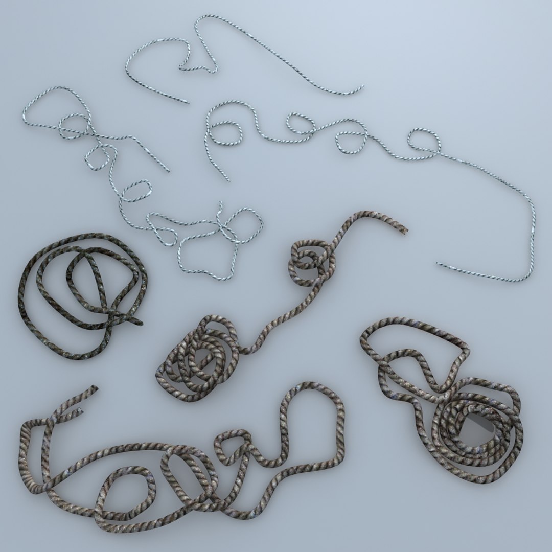 assorted ropes 3d model