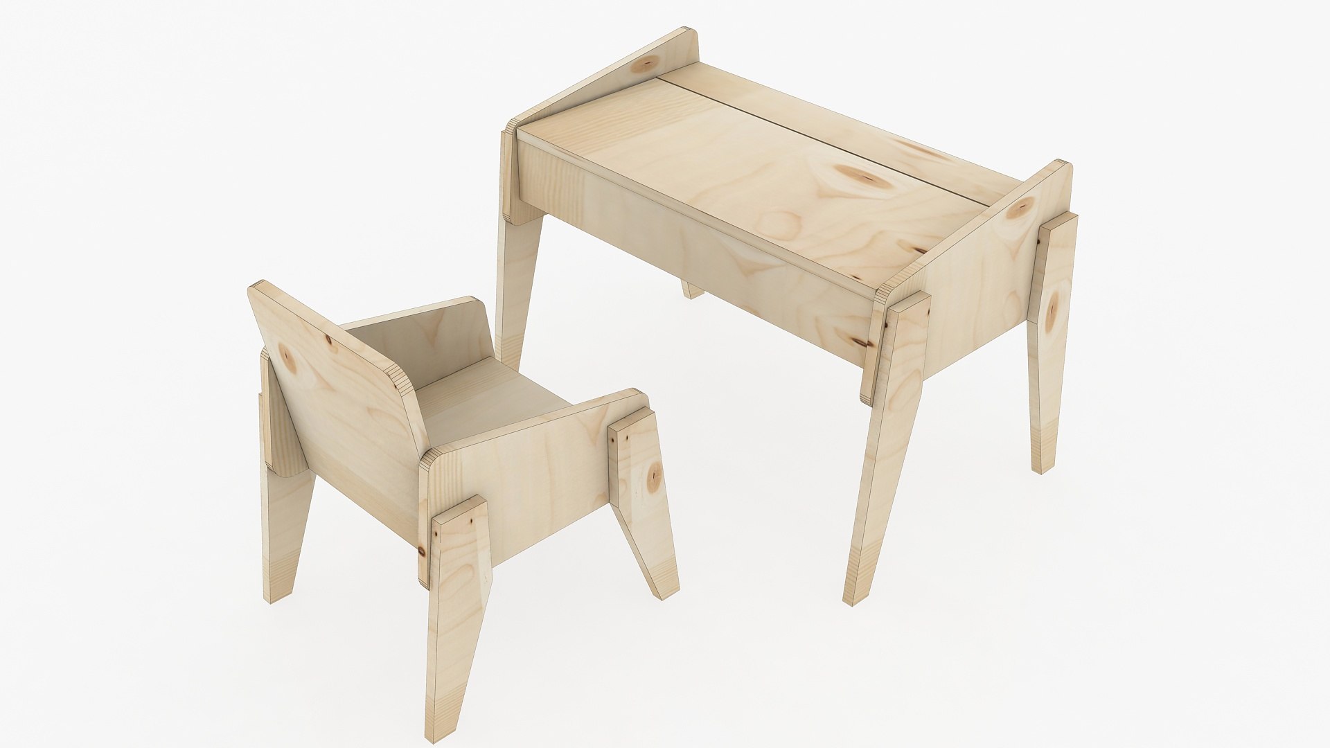 3D Table Chair Cnc Model - TurboSquid 1678755