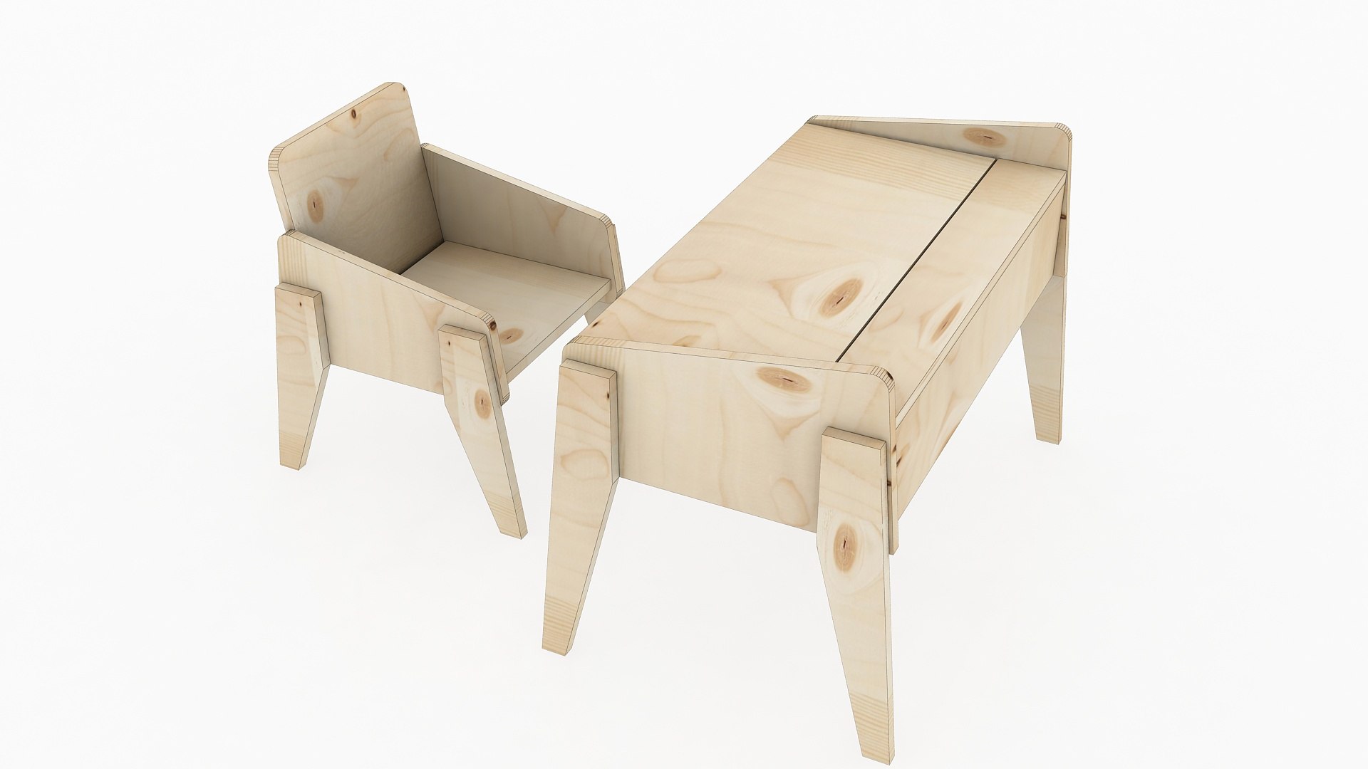 3D Table Chair Cnc Model - TurboSquid 1678755