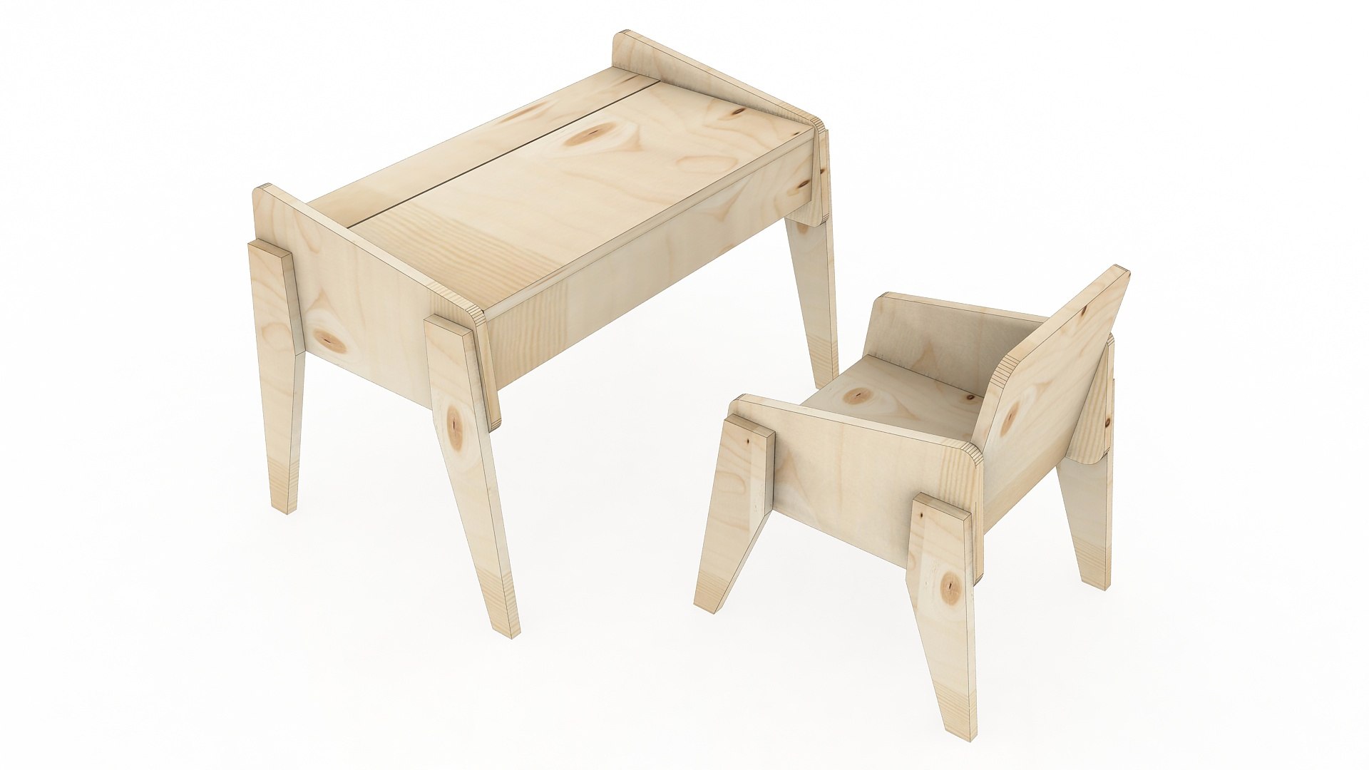 3D Table Chair Cnc Model - TurboSquid 1678755