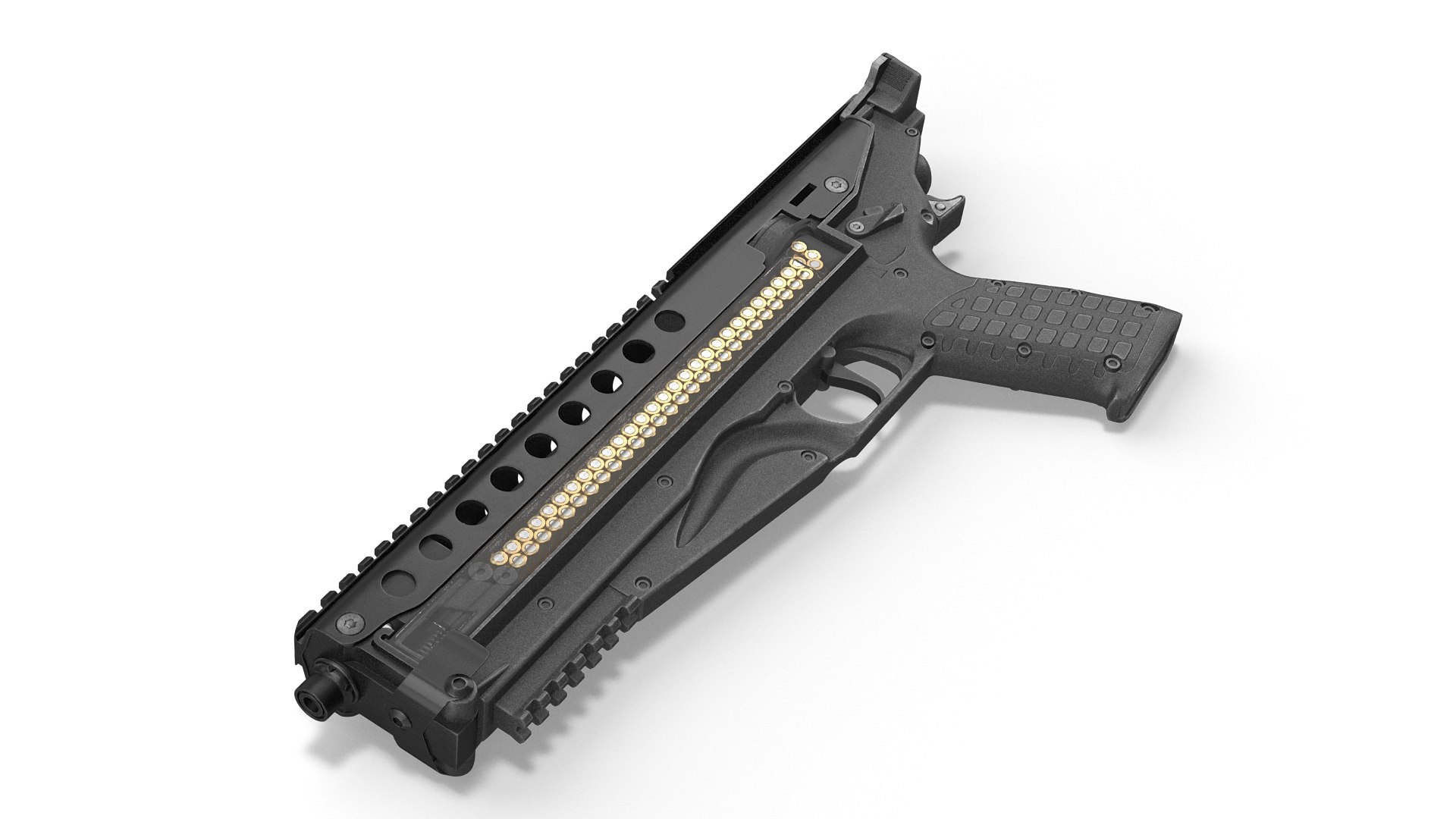 Futuristic Rapid Fire Pistol Grey 3D Model - TurboSquid 2215404