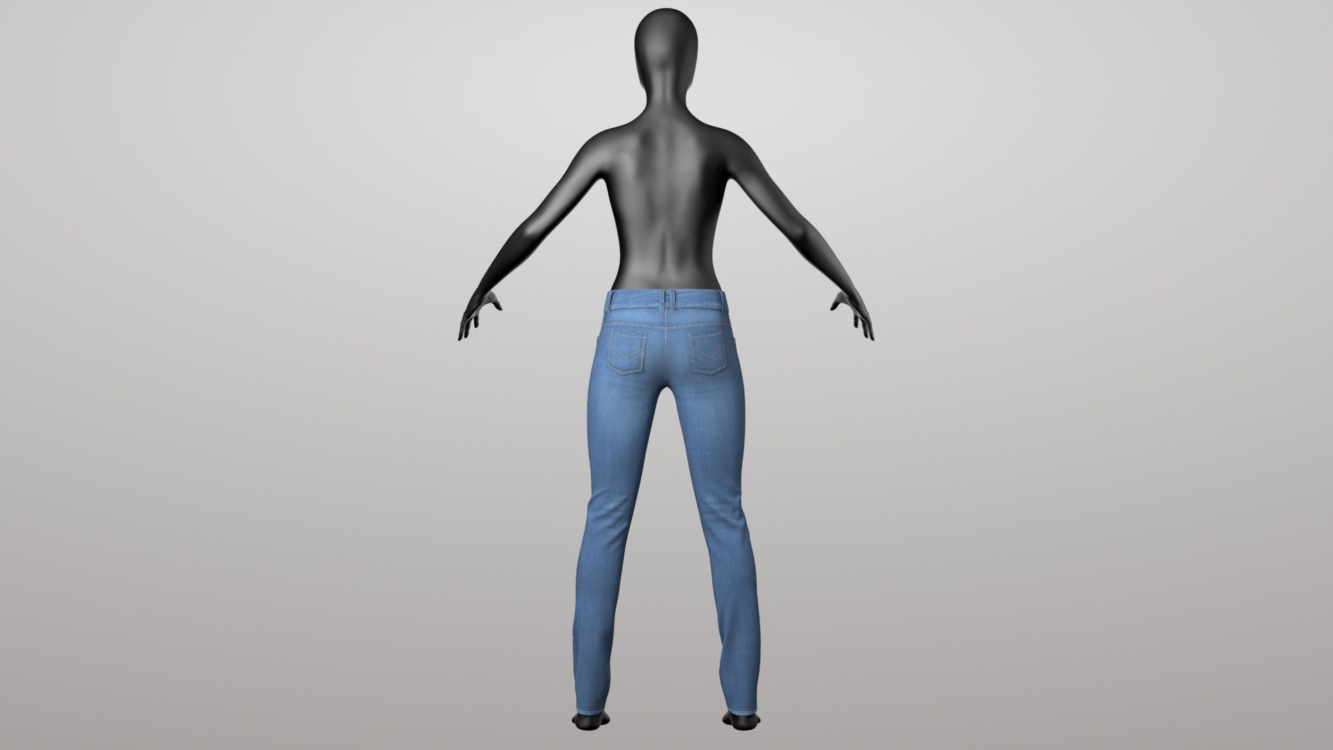3D Jeans Female Blue PBR - TurboSquid 1960803